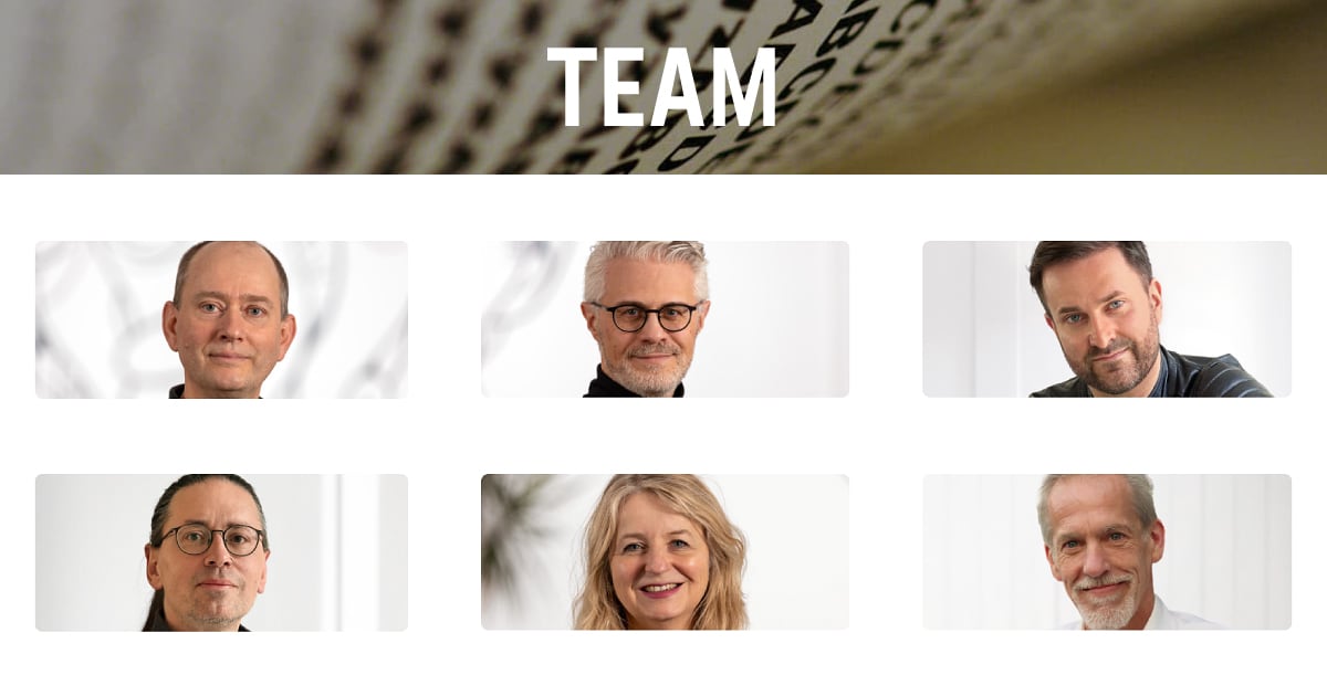 Team - Concept designer, graphic designer, web developer, copywriter ...